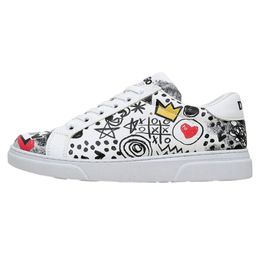 DOGO Damen Sneaker "Ace Low-Top Sneaker Icon Damen Sneaker", Gr. 38, wei&szlig;, Lederimitat, Schuhe, Handgefertigt