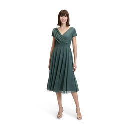 Vera Mont Damen Cocktailkleid "Damen Cocktailkleid im Glitzer-Look", grün, Gr. 40, Netz, Obermaterial: 100% Polyester. Futter: 100% Polyester.,