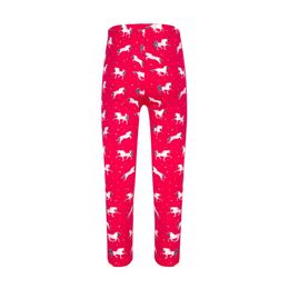 happy girls M&auml;dchen Strickleggings, pink, Gr. 128, bedruckt, Feinstrick, Obermaterial: 60% Polyester, 35% Baumwolle, 5% Elasthan, Hosen, f&uuml;r kleine