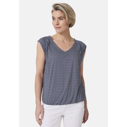 STOOKER WOMEN Damen Shirttop "VEGA Print Top", blau, Gr. 48, 95% Polyester, 5% Elasthan, Tops, Blusentop Regular Fit f&uuml;r Damen