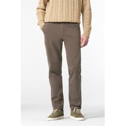 MEYER Herren Chinos "OSLO", braun, Gr. 25, unifarben, 99% Baumwolle;1% Elasthan, Hosen, mit Flexbund