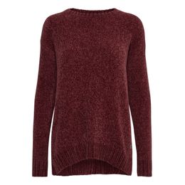 oxmo Damen Strickfleece-Pullover "Strickpullover OXElvina", rot, Gr. XS, Obermaterial: 100% Polyester PES., Pullover
