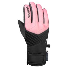 Reusch M&auml;dchen Skihandschuhe "Dan R-TEX XT Junior"schwarz, ros&eacute;, Gr. 4, mehrfarbig, 88% Polyester, 12% Lederimitat, Handschuhe, mit wasserdichter,