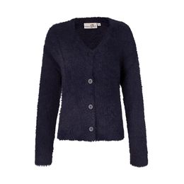happy girls M&auml;dchen Strickjacke, blau, Gr. 116, unifarben, Boucl&eacute;, Obermaterial: 55% Polyamid, 45% Polyacryl, Strickjacken, in kuscheliger