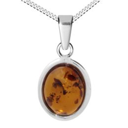 OSTSEE-SCHMUCK Damen Kette mit Anh&auml;nger "OSTSEE-SCHMUCK Kette mit Anh&auml;nger Classic 10 x 8 mm", 45cm, Silber 925 (Sterlingsilber), L: 42, silber,
