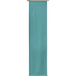 Schiebegardine WIRTH, B:57cm H:175cm, blau, Jacquard, Baumwolle, Polyester, Wohnzimmer, Gardinen, "Newbury", Ohne Befestigungszubeh&ouml;r, Breite: 57 cm