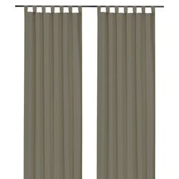 Weckbrodt-Gardinen Vorhang WECKBRODT, B:140cm H:245cm, grau, Satin, Polyester, Badezimmer, Gardinen, "Vito", Microvelour, blickdicht, Unifarben, Gardine, Store