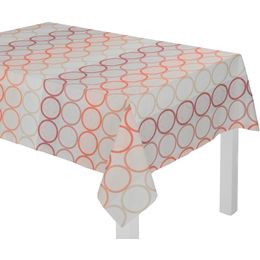 Tischdecke WIRTH, B:120cm L:120cm, orange, Baumwolle, Polyester, Tischdecken, "ZIRBELLO"