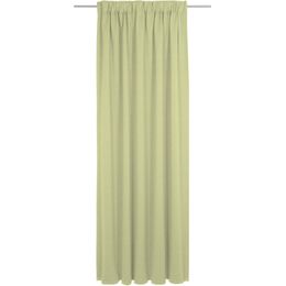 Vorhang Adam, B:142cm H:175cm, gr&uuml;n, Jacquard, Baumwolle, Wohnzimmer, Gardinen, "Graphic Ventus Light", aus 100% Bio-Baumwolle
