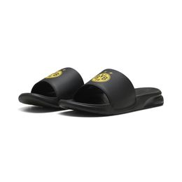 Puma Damen Sandale "Softride Teamcat BVB Slides Erwachsene", Gr. 39, gelb, Obermaterial: Synthetik; Futter: Textil; Innensohle: Synthetik; Laufsohle: