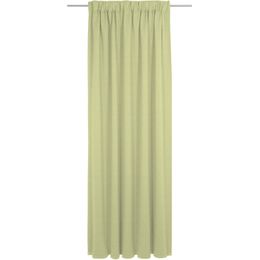 Vorhang Adam, B:142cm H:145cm, gr&uuml;n, Jacquard, Baumwolle, Wohnzimmer, Gardinen, "Graphic Ventus Light", aus 100% Bio-Baumwolle