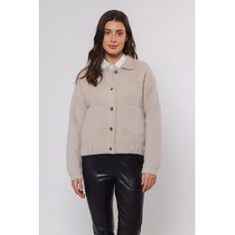 Rino & Pelle RINO & PELLE Damen Strickjacke "BUBBLY", grau, Gr. S, unifarben, Web, Obermaterial: 59% Polyamid, 26% Polyester, 15% Viskose, Strickjacken, mit