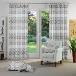 Vorhang WIRTH, B:132cm H:145cm, gr&uuml;n, Jacquard, Baumwolle, Polyester, Wohnzimmer, Gardinen, "Zirbello"
