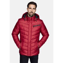 NEW CANADIAN Herren Steppjacke, rot, Gr. 56, unifarben, 100% Polyester, Jacken, mit Fleece-Einsatz am Innenkragen
