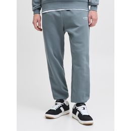 Jack & Jones JACK & JONES Herren Sweathose "JPSTKANE SOHO SWEAT PANTS NOOS", grau, Gr. S, bedruckt, angeraute Sweatware, Obermaterial: 80% Baumwolle, 20%