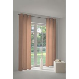 Vorhang Adam, B:145cm H:245cm, braun, Jacquard, Baumwolle (Bio-Baumwolle), Wohnzimmer, Gardinen, "Urban Cactus", aus 100% Bio-Baumwolle