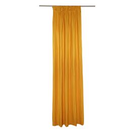 Vorhang WIRTH, B:135cm H:175cm, gelb, Jacquard, Polyacryl, Polyester, Wohnzimmer, Gardinen, "LANGWASSER"