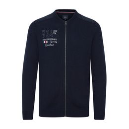 FQ1924 Herren Strickjacke "Strickjacke FQErland", blau, Gr. L, unifarben, Obermaterial: 50% Baumwolle CO. 50% Polyacryl PAN., Strickjacken