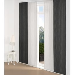 Schiebegardine WIRTH, B:60cm H:145cm, bunt, Jacquard, Baumwolle, Polyester, Wohnzimmer, Gardinen, "Riccia", inkl. Beschwerungsstange