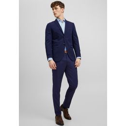 Jack & Jones JACK & JONES Herren Sakko "JPRFRANCO Blazer mit 2-Knopf-Form und extra schmalem Schnitt", blau, Gr. 56, meliert, Web, Obermaterial: 78% Polyester,