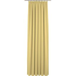 Vorhang Adam, B:145cm H:145cm, gelb, Jacquard, Baumwolle (Bio-Baumwolle), Wohnzimmer, Gardinen, "Graphic Ventus Light", aus 100% Bio-Baumwolle