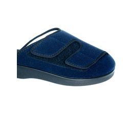 Damen Pantoffel, Gr. 43, blau, Textil, Schuhe