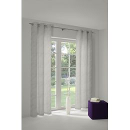 Vorhang Adam, B:145cm H:175cm, grau, Jacquard, Baumwolle (Bio-Baumwolle), Wohnzimmer, Gardinen, "Argentinian Criolla Light", aus 100% Bio-Baumwolle