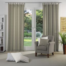Vorhang WIRTH, B:132cm H:225cm, braun, Jacquard, Baumwolle, Polyester, Wohnzimmer, Gardinen, "Torbole"