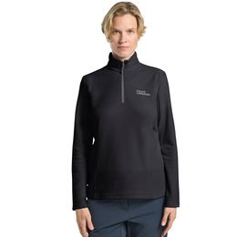 Jack Wolfskin Damen Stehkragenpullover "TAUNUS HZ W", schwarz, Gr. S, Obermaterial: 100% Polyester, Pullover