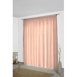 Vorhang WIRTH, B:135cm H:225cm, beige, Jacquard, Baumwolle, Wohnzimmer, Gardinen, "Neveres"