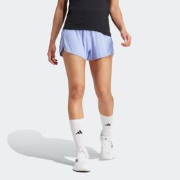 Damen Shorts "PACER RIB SHORT", blau, Gr. XL, adidas Performance, Obermaterial: 89% Polyester, 11% Elasthan, Hosen