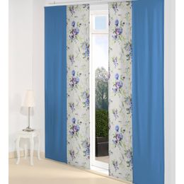 Schiebegardine WIRTH, B:60cm H:145cm, lila, Polyester, Wohnzimmer, Gardinen, "MONTROSE", inkl. Beschwerungsstange