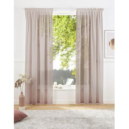 Vorhang, B:135cm H:245cm, beige, LeGer Home by Lena Gercke, Baumwolle, Polyester, Wohnzimmer, Gardinen, "Lanea", Leinenoptik, 1 Schal, verschiedene