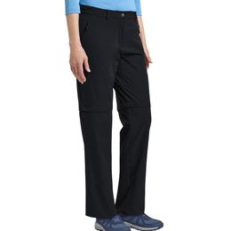 Jack Wolfskin Damen Zip-off-Hose "PICO TRAIL ZIP OFF PANTS W", schwarz, Gr. 38, Oberstoff: 100% POLYESTER; Futter: 100% POLYESTER, Hosen