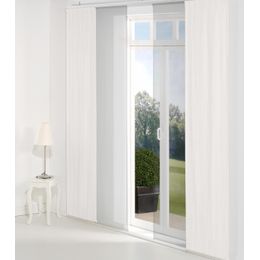 Schiebegardine WIRTH, B:60cm H:225cm, wei&szlig;, Jacquard, Polyacryl, Polyester, Wohnzimmer, Gardinen, "DALLAS"
