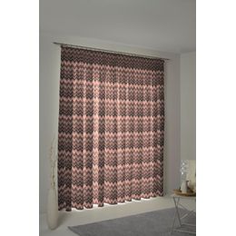 Vorhang WIRTH, B:132cm H:245cm, orange, Jacquard, Baumwolle, Polyester, Wohnzimmer, Gardinen, "Benewitz"