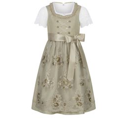 N&uuml;bler N&Uuml;BLER M&auml;dchen Dirndl "Kinderdirndl Gerhild", gr&uuml;n, Gr. 116, Obermaterial: 100% Polyester PES., Kleider