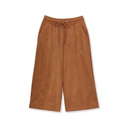 Madeleine Mode MADELEINE Damen Culotte "Hose Weite Velourshose", orange, Gr. 40, Obermaterial: 90% Polyester PES. 10% Elasthan EL., Hosen