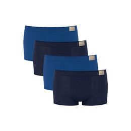 Sloggi Herren Boxershorts "Boxershort GO Natural Hipster C4P 4er Pack", Gr. S, blau, Obermaterial: 95% Baumwolle CO. 5% Elasthan EL., Unterhosen