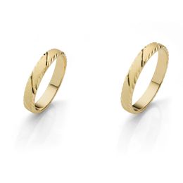 Firetti Damen Trauring "Schmuck Geschenk Gold 375 Hochzeit Ehering Partnerring "LIEBE"", 68, Gelbgold 375, 3,5mm, gold, Gelbgold 375, Fingerringe,