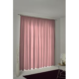 Vorhang WIRTH, B:132cm H:180cm, rosa, Chenille, Polyacryl, Wohnzimmer, Gardinen, "Trondheim 234 g/m&sup2;"