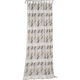 Vorhang WIRTH, B:132cm H:255cm, braun, Jacquard, Baumwolle, Polyester, Wohnzimmer, Gardinen, "Bray"