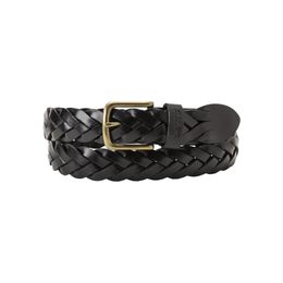 Levi's LEVI'S Damen Ledergürtel "LEATHER BRAID", schwarz, Gr. 115, Flechtoptik, Rindsleder, Gürtel, Unisex