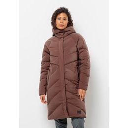 Jack Wolfskin Damen Daunenmantel "MARIENPLATZ COAT W RDS", braun, Gr. S, OBERSTOFF: 87% POLYAMID, 13% ELASTHAN; FUTTER: 100% POLYESTER; FÜLLUNG: 90%