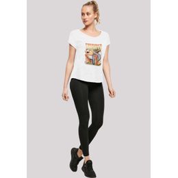F4NT4STIC Damen T-Shirt "Long Cut T-Shirt Disney Bambi Klopfer"wei&szlig;, Gr. S, Obermaterial: 100% Baumwolle, Shirts, Damen,Premium