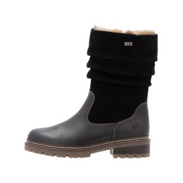 Remonte Damen Ankleboots "Remonte Stiefelette Leder", Gr. 37schwarz, schwarz, Leder, Schuhe
