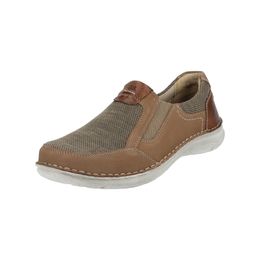Josef Seibel Herren Slipper "Josef Seibel Slipper Leder/Textil", Gr. 43, beige, Leder, Textil, Schuhe