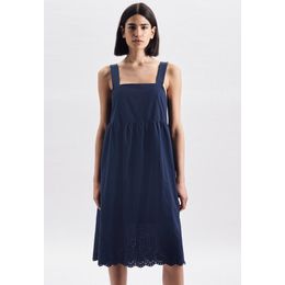 Seidensticker Damen Sommerkleid "Schwarze Rose", blau, Gr. 42, 100% Baumwolle, Kleider, Ohne Arm Karree Stickerei