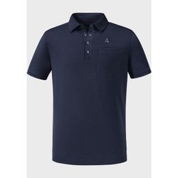 Schöffel SCHÖFFEL Herren Poloshirt "Polo Shirt Ramseck M", blau, Gr. 52, Oberstoff: 77% Polyester 18% Lyocell 5% Elasthan, Shirts