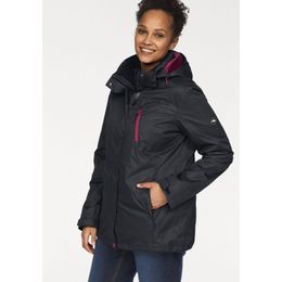 Polarino Damen 3-in-1-Funktionsjacke, schwarz, Gr. 46, unifarben, Web, Obermaterial: 100% Polyester. Futter: 100% Polyester. Innenjacke: 100%